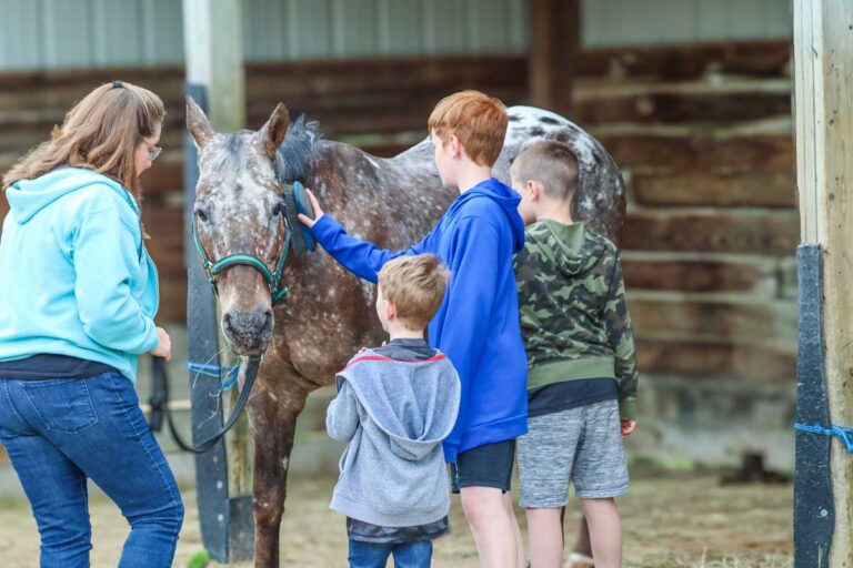 Parent and Child Horsemanship Lessons - Main Stay Therapeutic Farm